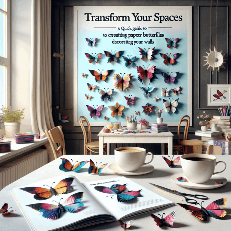 Transforma Tus Espacios: Guía Rápida para Crear Mariposas de Papel y Decorar tus Paredes ...